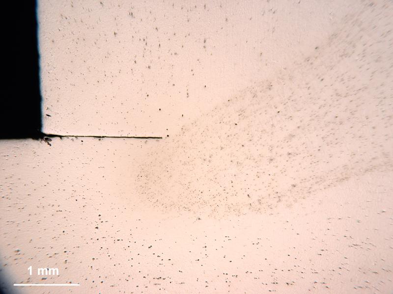 Hybrid laser/MIG weld polished not etched